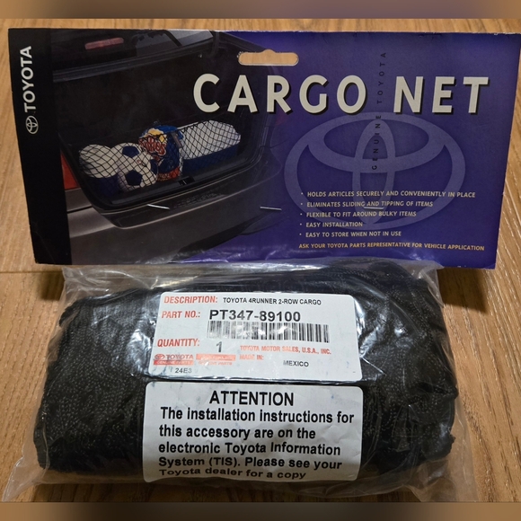 Toyota | Other | Toyota 4runner Genuine 2 Row Cargo Net Envelope Part ...